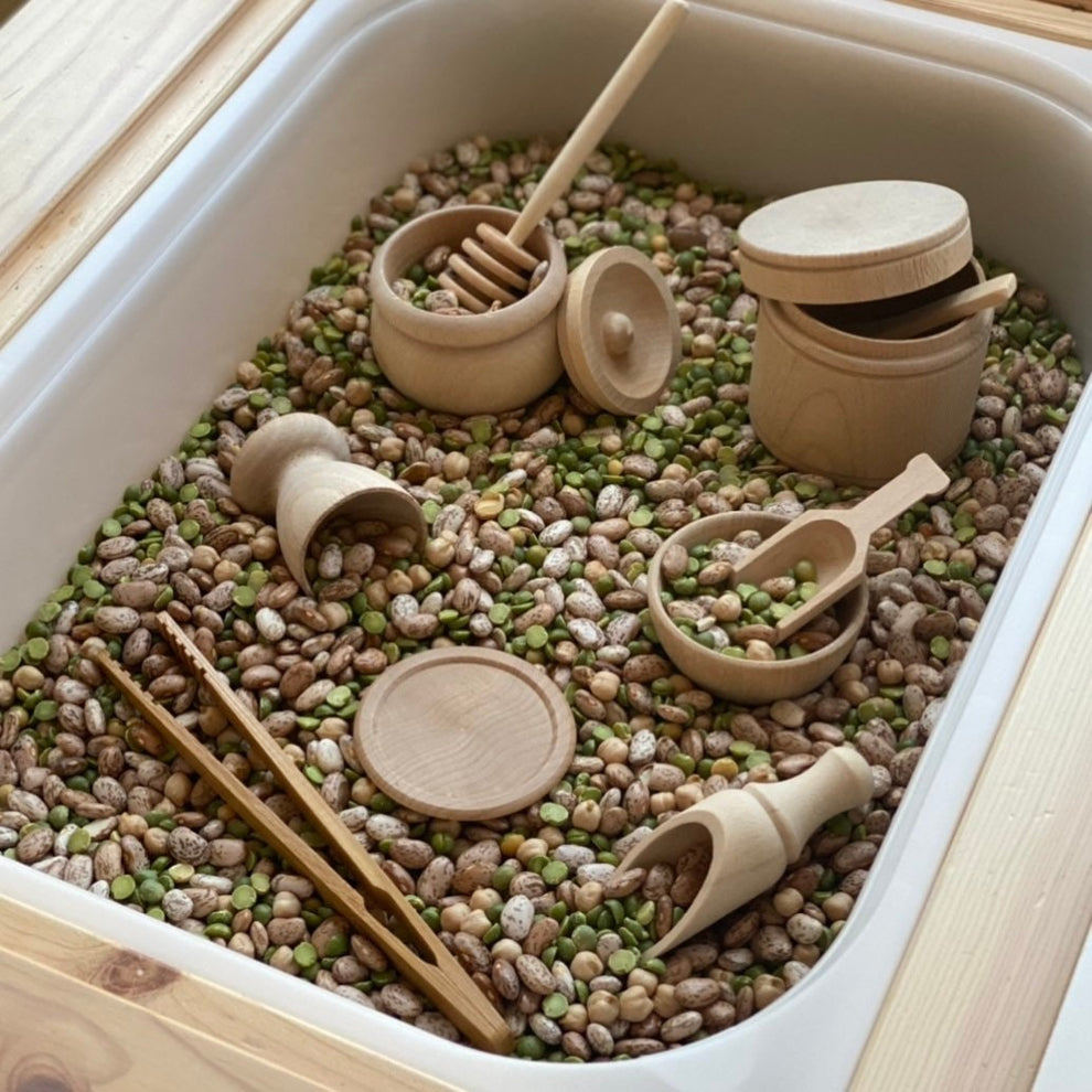 Montessori Waldorf Wooden Sensory Bin Tools – tayloredtoys